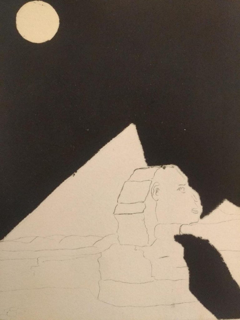 Robert Naly - Nocturne in Egypt - Original Etching by R. Naly - 1950s ...