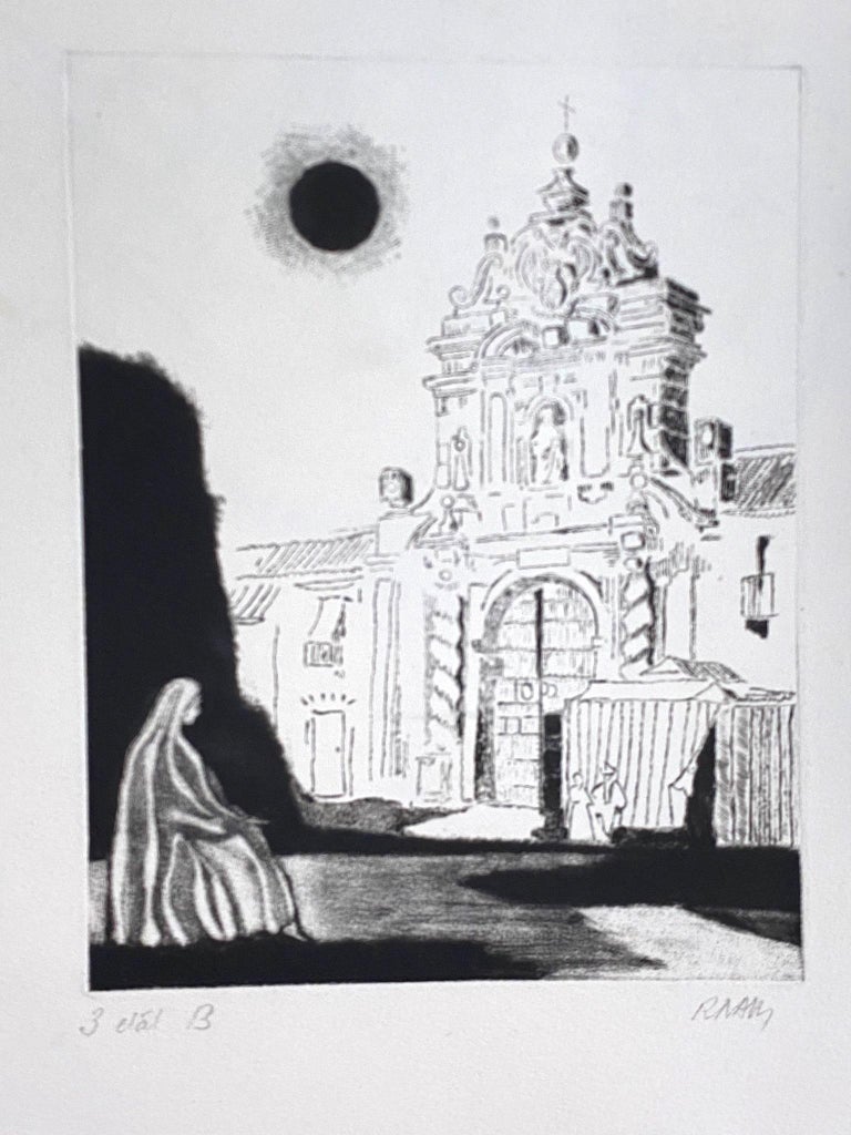 Robert Naly - Portal - Original Etching by Robert Naly - 1950s For Sale ...