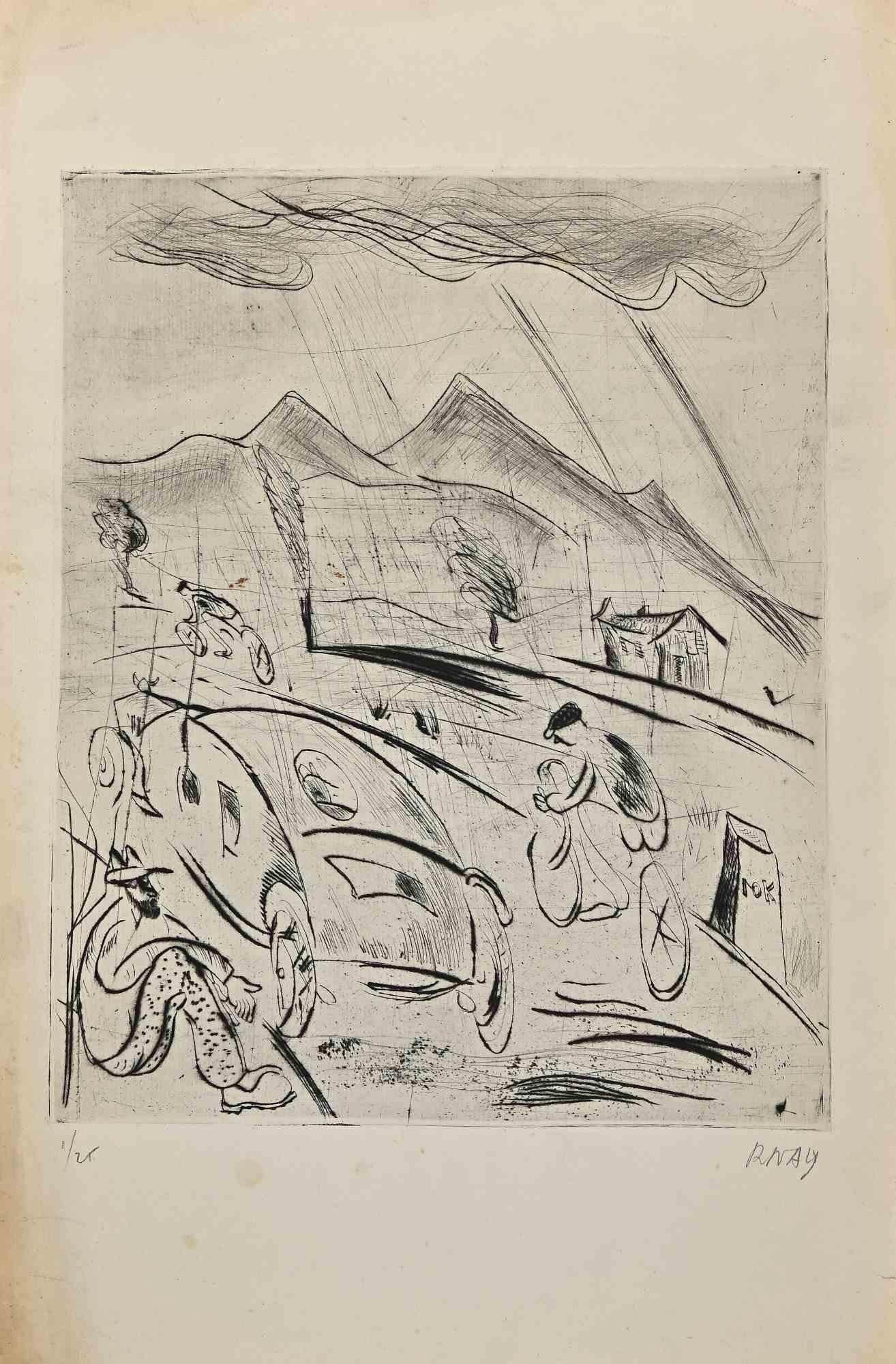 Robert Naly - Portal - Original Etching by Robert Naly - 1950s For Sale ...