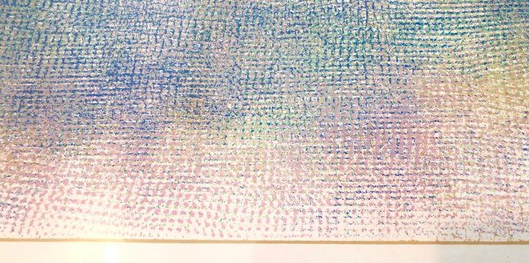 Robert Natkin - Huge 6ft Natkin Abstract Expressionist, Blue Silkscreen ...