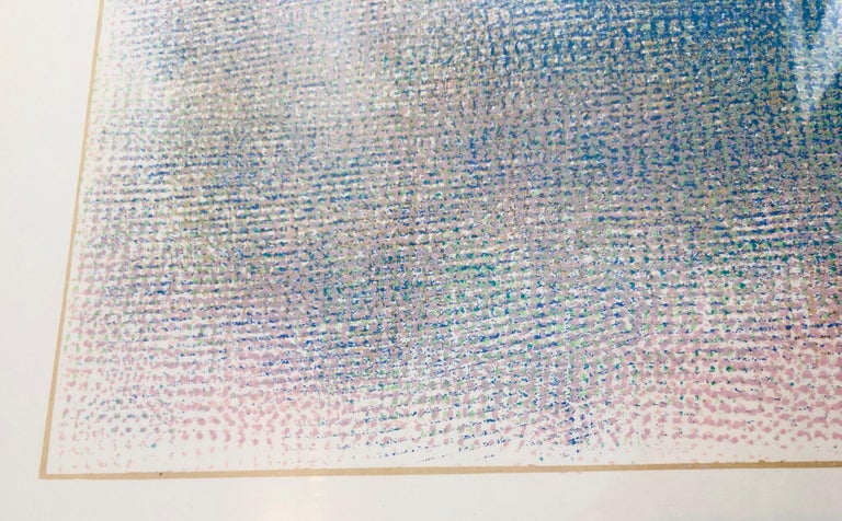 Robert Natkin - Huge 6ft Natkin Abstract Expressionist, Blue Silkscreen ...