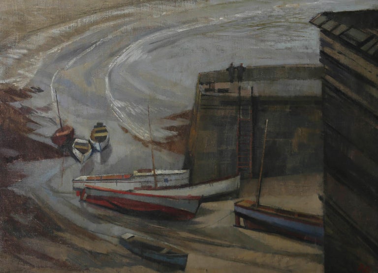 Robert Pell - Robert Pell (b.1928) - Mid 20th Century Oil, Slipway View ...