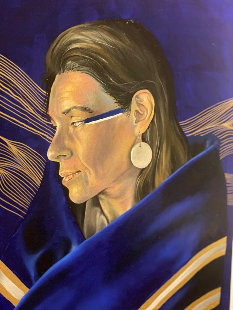 Robert Peterson - She is like a River, Portrait of a Native American ...