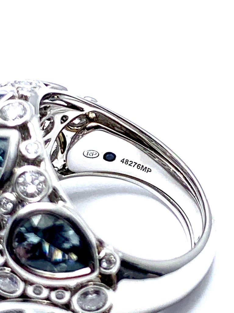 Robert Procop De La Vie 4.58 Carat Sapphire and Diamond Platinum Ring ...