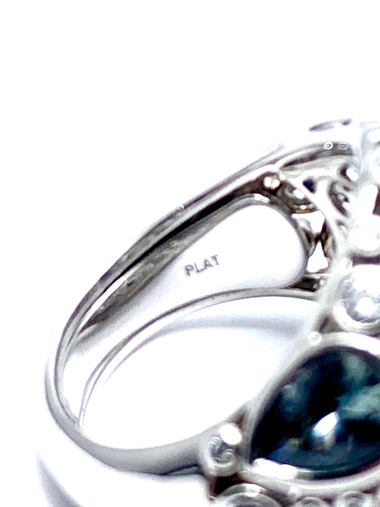 Robert Procop De La Vie 4.58 Carat Sapphire and Diamond Platinum Ring ...