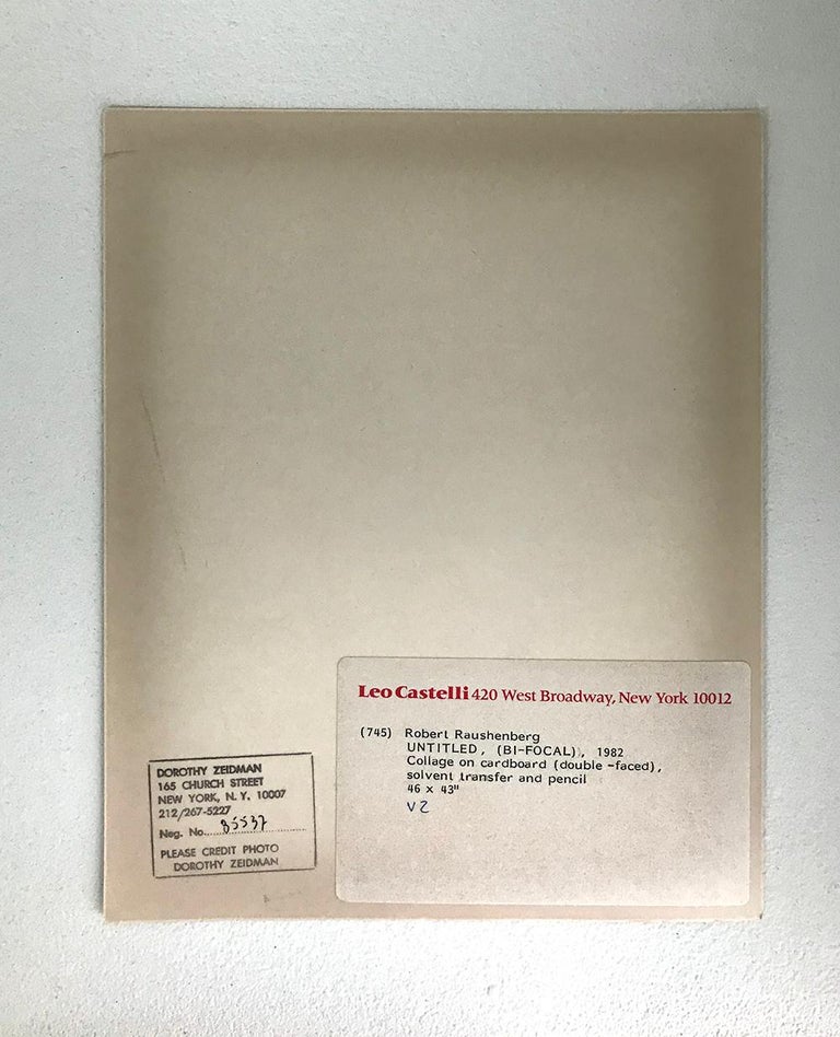 Robert Rauschenberg - Robert Rauschenberg "Untitled (BI-FOCAL)", 1982 ...