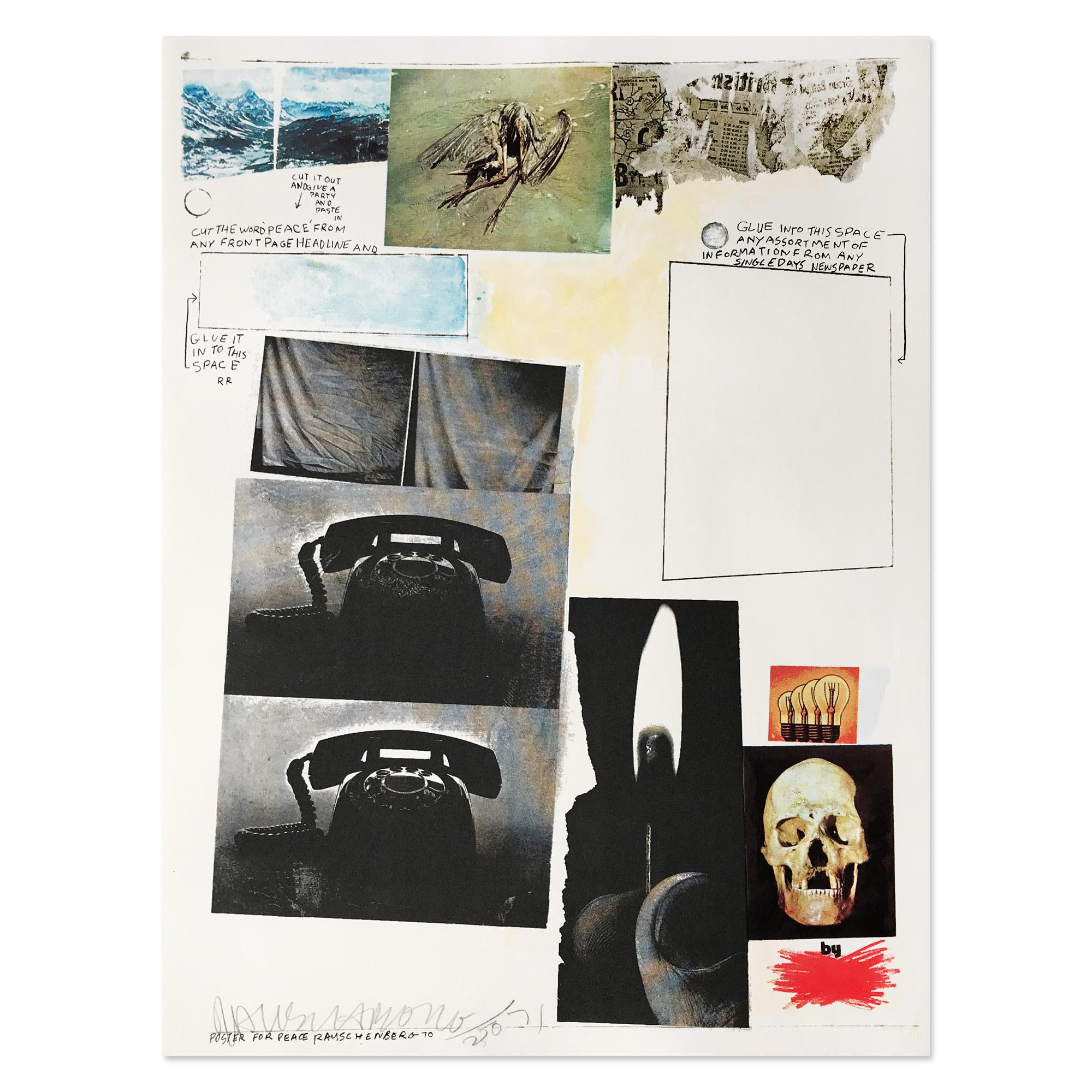 Robert Rauschenberg - Poster for Peace, signed Screenprint in Colors ...