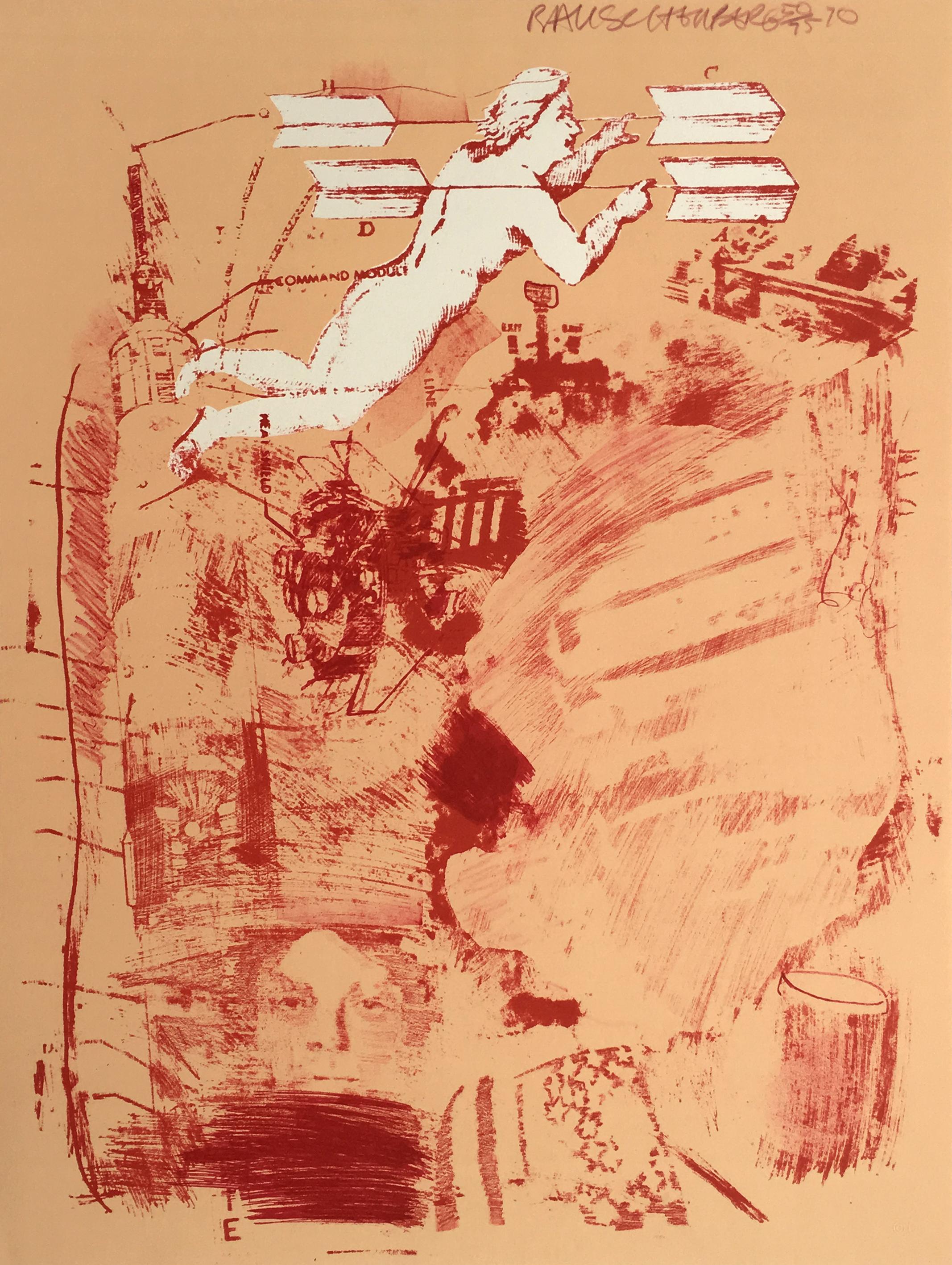 Robert Rauschenberg - Cardbirds, 1972 exhibition, rare original red ...