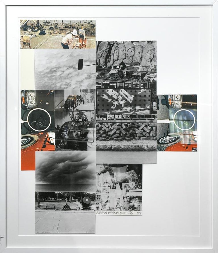 Robert Rauschenberg - Collage sur papier technique mixte signé « Venice ...