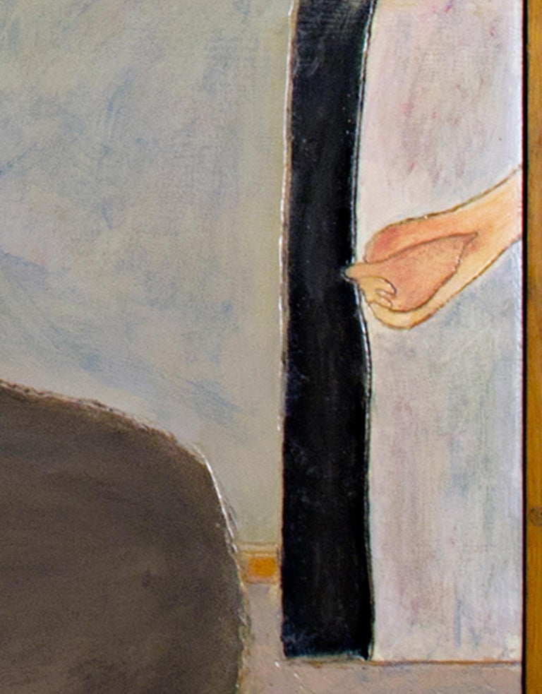 Robert Richter - "Bedroom," Framed Oil on Wood of Subdued Bedroom ...
