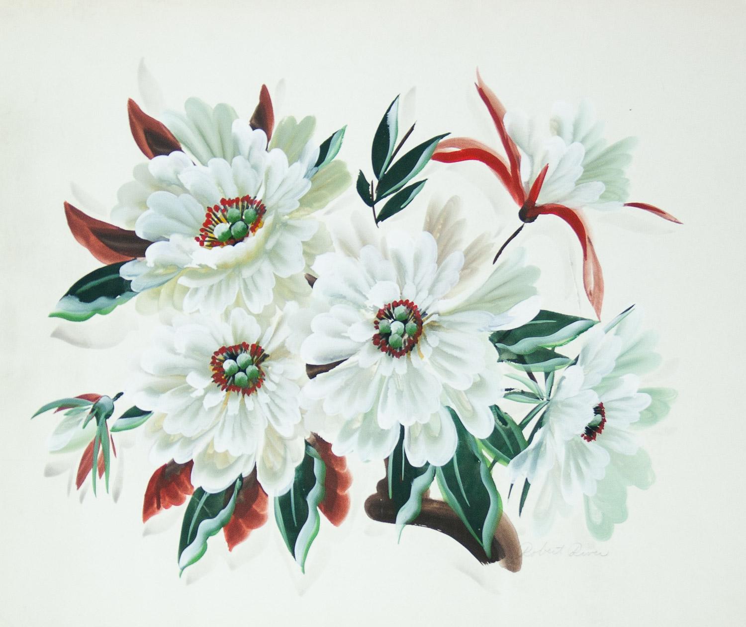Robert Rives - Flower Watercolor #1 by Robert Rives For Sale at 1stDibs