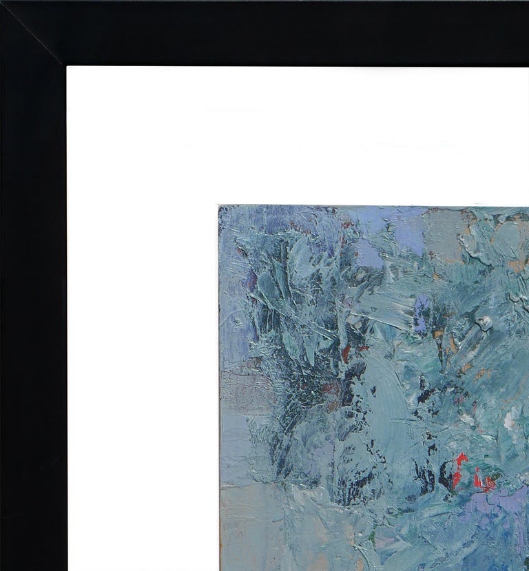 Robert Rogan - "Still Life" Blue, White, and Red Abstract Geometric ...