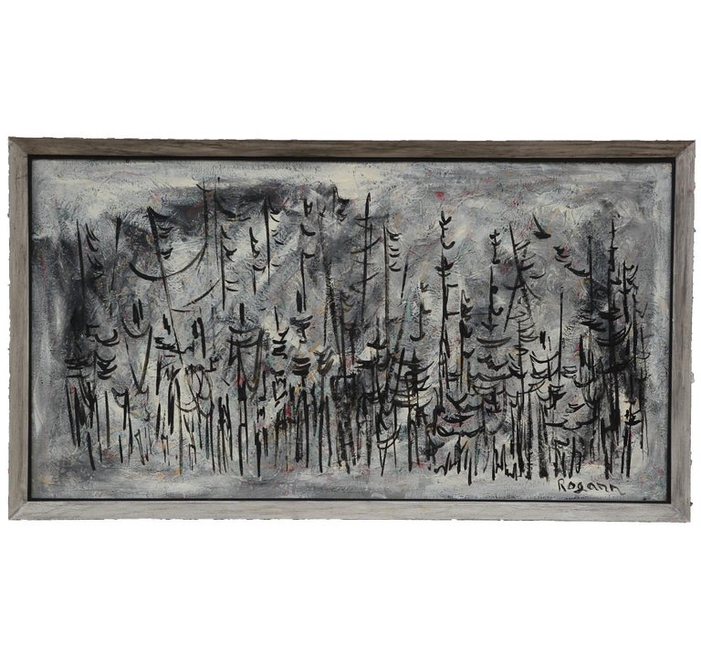 Robert Rogan - "Trees" Minimal Impressionist Painting at 1stDibs