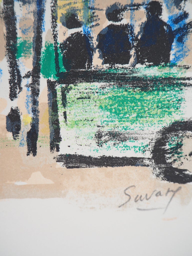 Robert Savary - Paris : Street Market - Original Lithograph, Handsigned ...