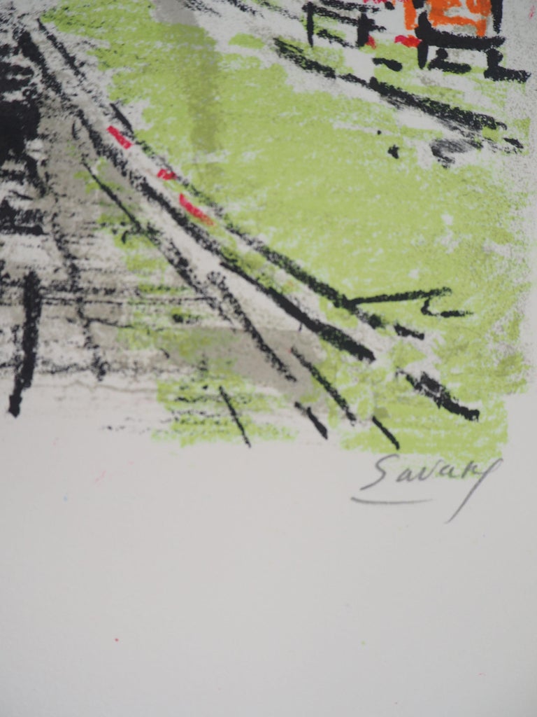 Robert Savary - Paris : The Old Steam Train - Original Lithograph ...