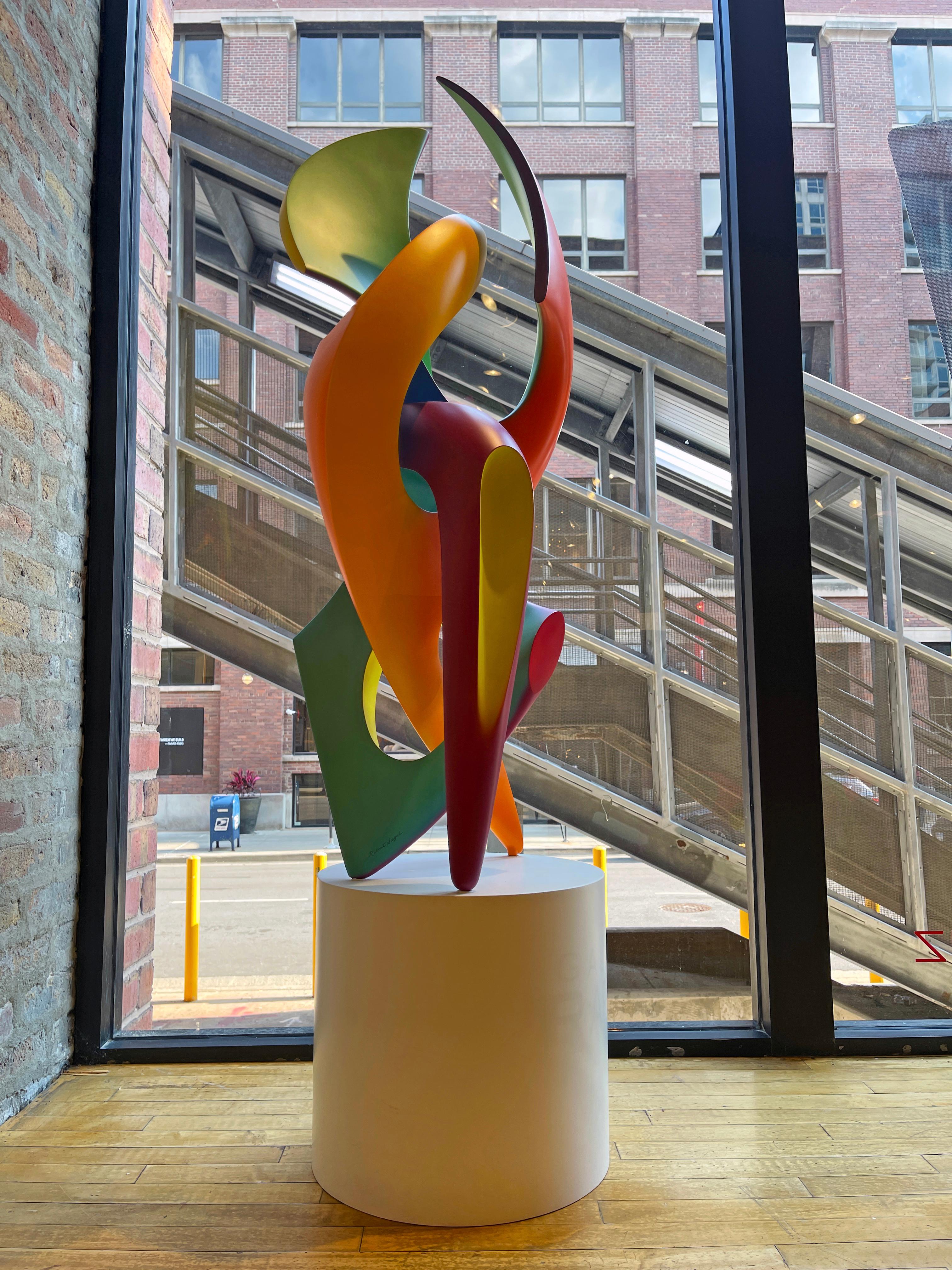 Robert Segal - Wings of Paradise- Abstract Sculpture, Bright Colors ...