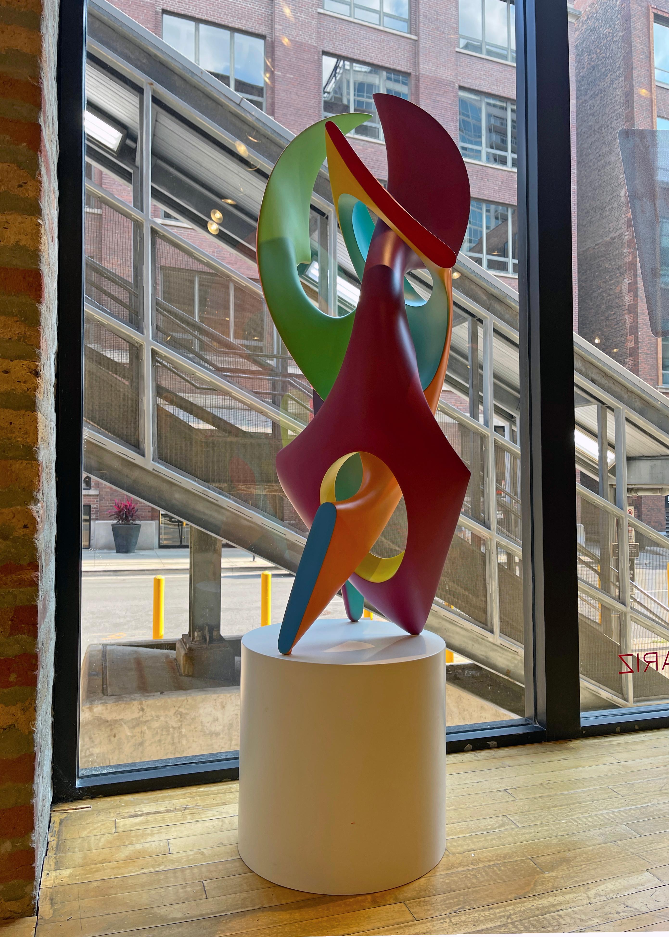 Robert Segal - Wings of Paradise- Abstract Sculpture, Bright Colors ...