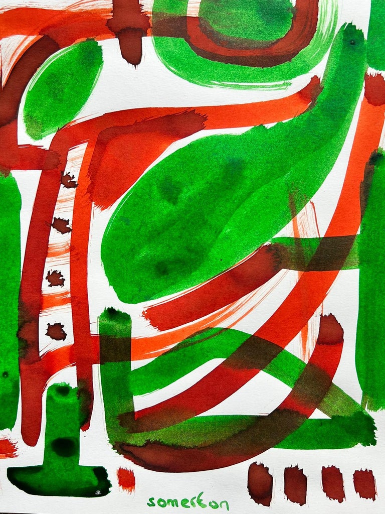Robert Somerton - Abstract Expressionist British Original Watercolor ...