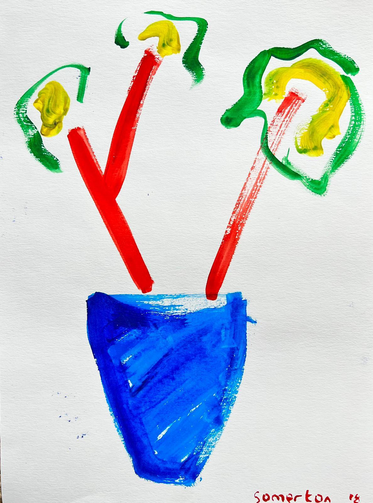 Robert Somerton - Abstract Expressionist British Original Watercolor ...