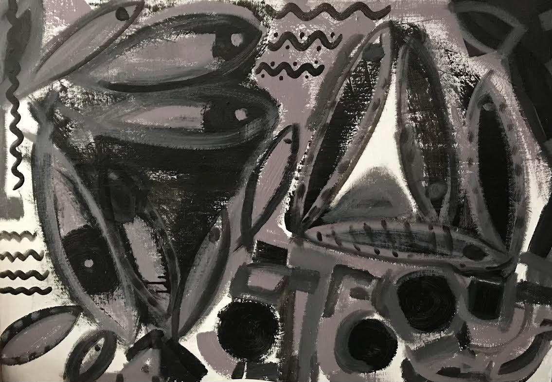 Robert Somerton - Large British Abstract Painting at 1stDibs