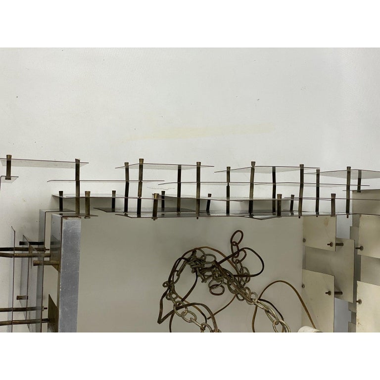 Robert Sonneman "Cityscape" Brutalist Chandelier at 1stDibs