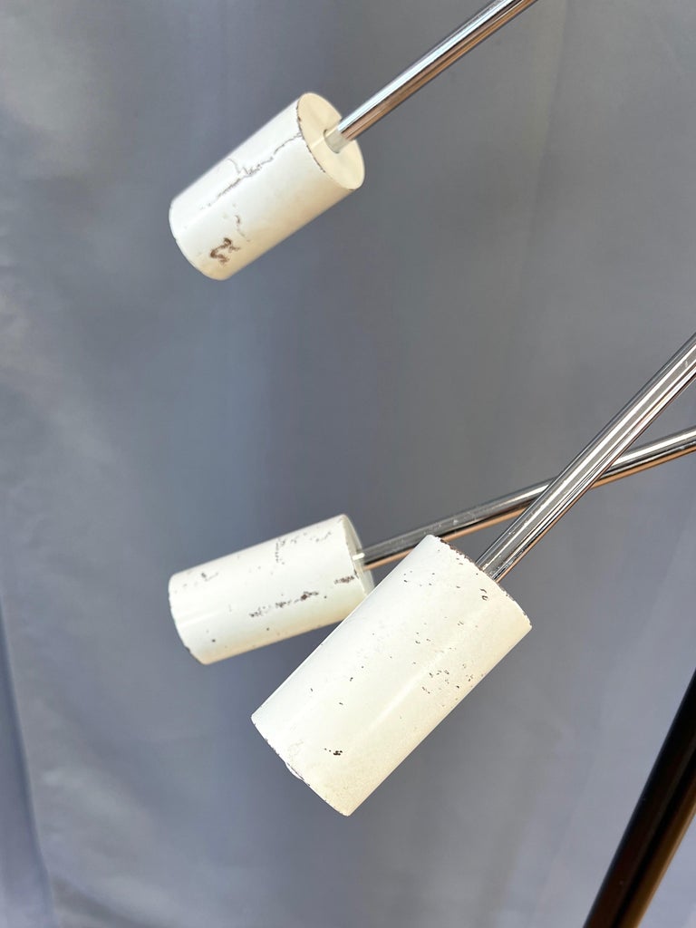 Robert Sonneman White Three-Arm Orbiter Floor Lamp with Marble Base ...