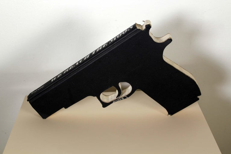 Robert The Hand Cut Book Gun Sculpture We Reach the Moon Wilford, 1996 ...