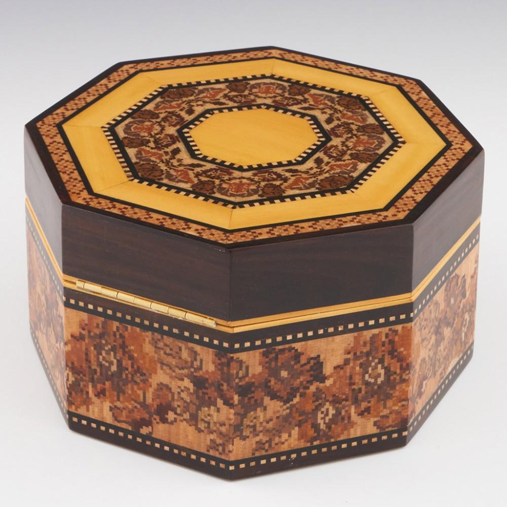 Robert Vorley Octagonal Tunbridge Ware Jewellery Box 2021 For Sale at ...