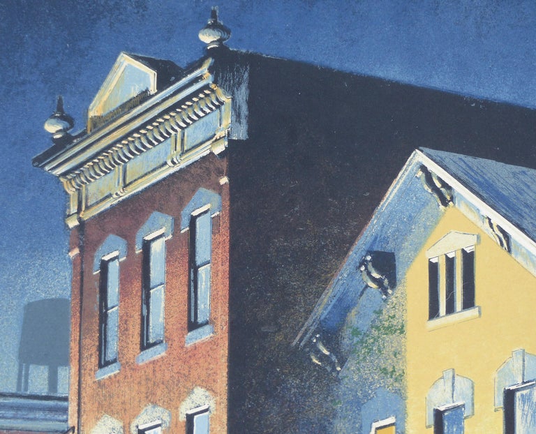 Robert W. Addison Artist's Proof Print, Night Cityscape For Sale at 1stDibs