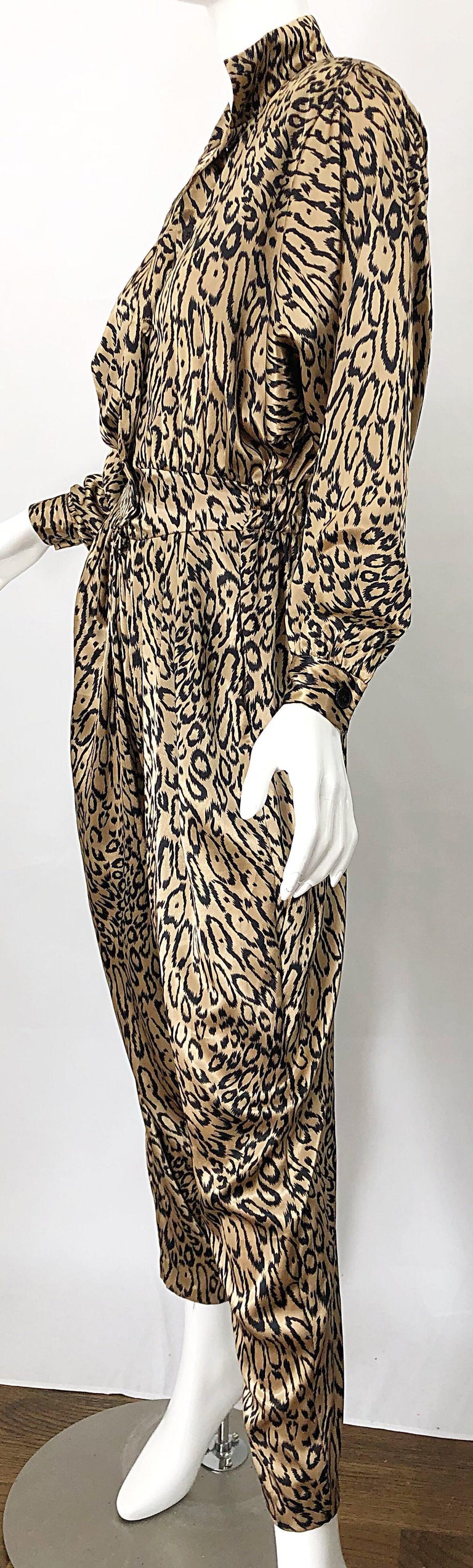 Robert W Gates 1980s Leopard Animal Print Silky Vintage 80s Avant Garde ...