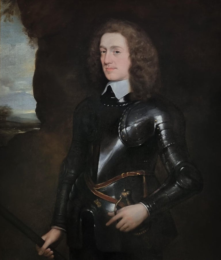 Pair (2) Portraits Gentleman and Lady, William and Rachel Helyar c.1656 ...