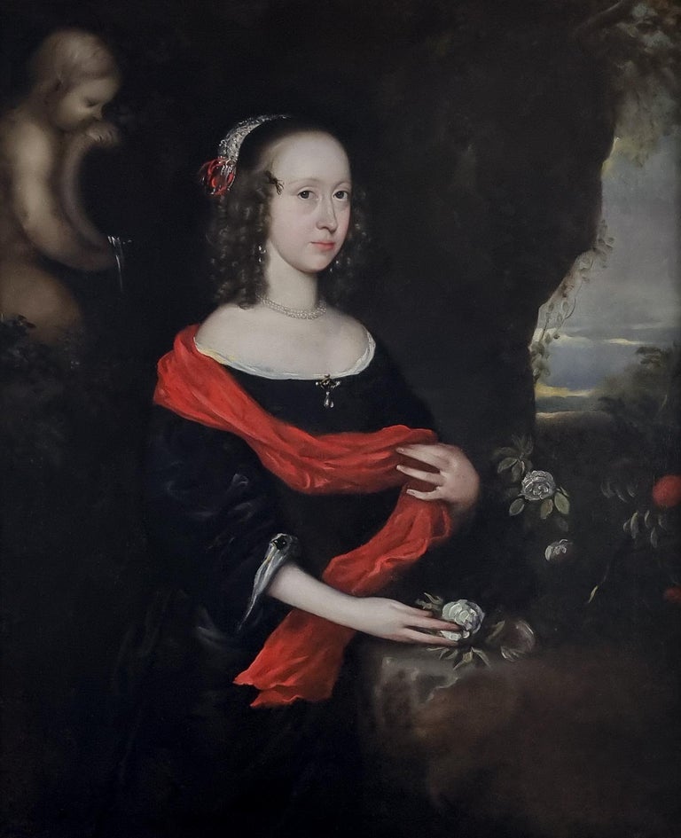 Pair (2) Portraits Gentleman and Lady, William and Rachel Helyar c.1656 ...