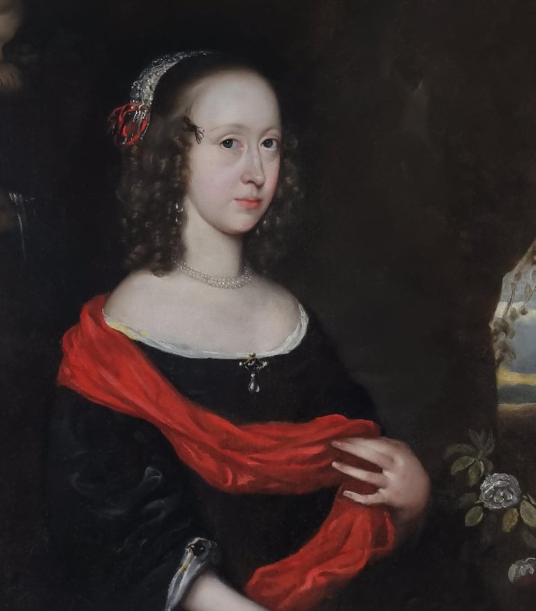 Pair (2) Portraits Gentleman and Lady, William and Rachel Helyar c.1656 ...