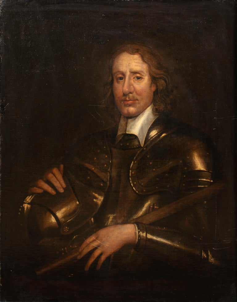 Portrait Of Oliver Cromwell (1599-1658) In Armour, 17th Century For ...