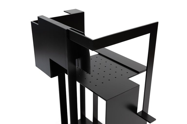Robert Whitton One off Aluminum Matte Black Chair at 1stDibs