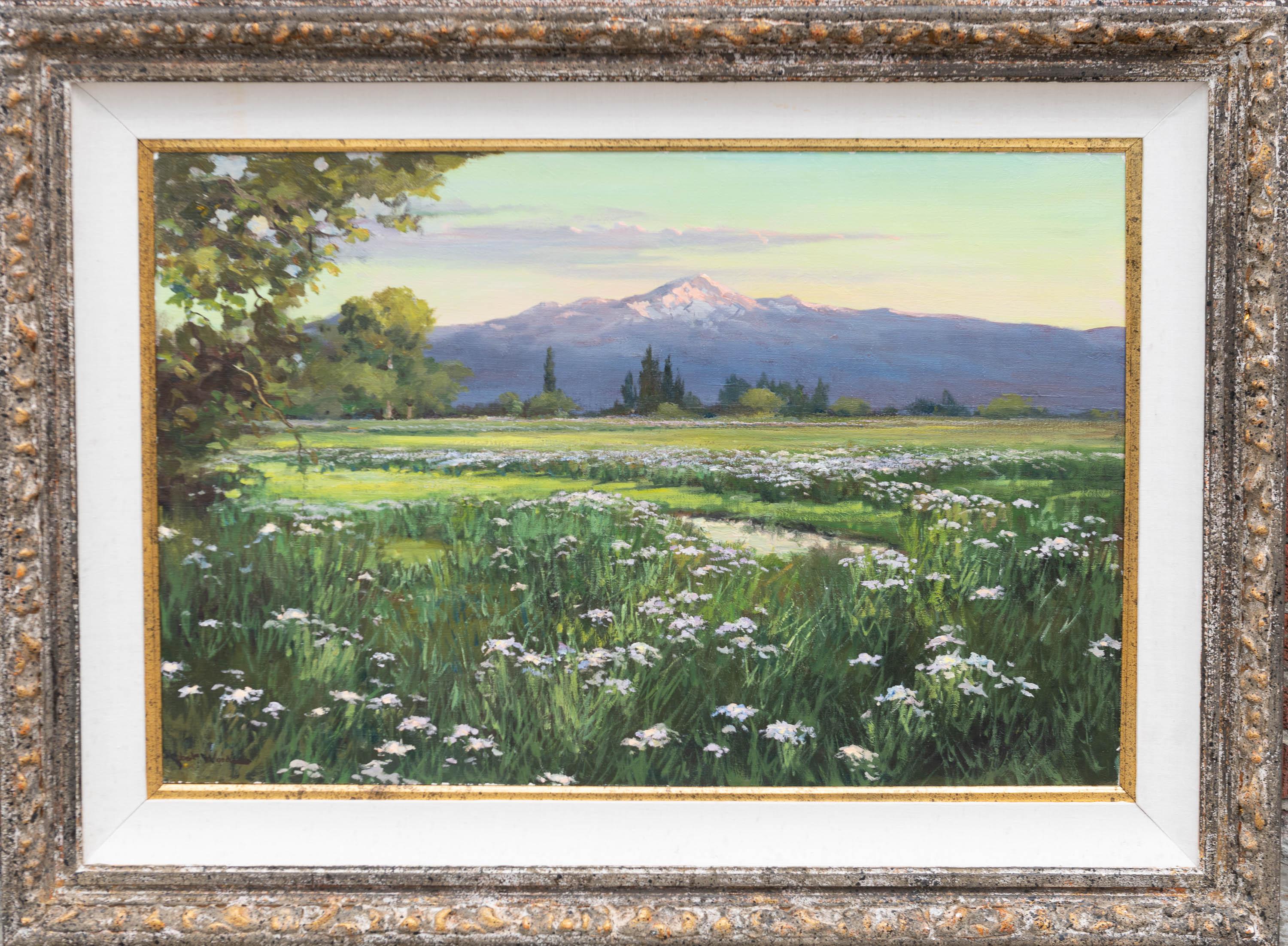 Robert Wood - Where wild iris grow For Sale at 1stDibs
