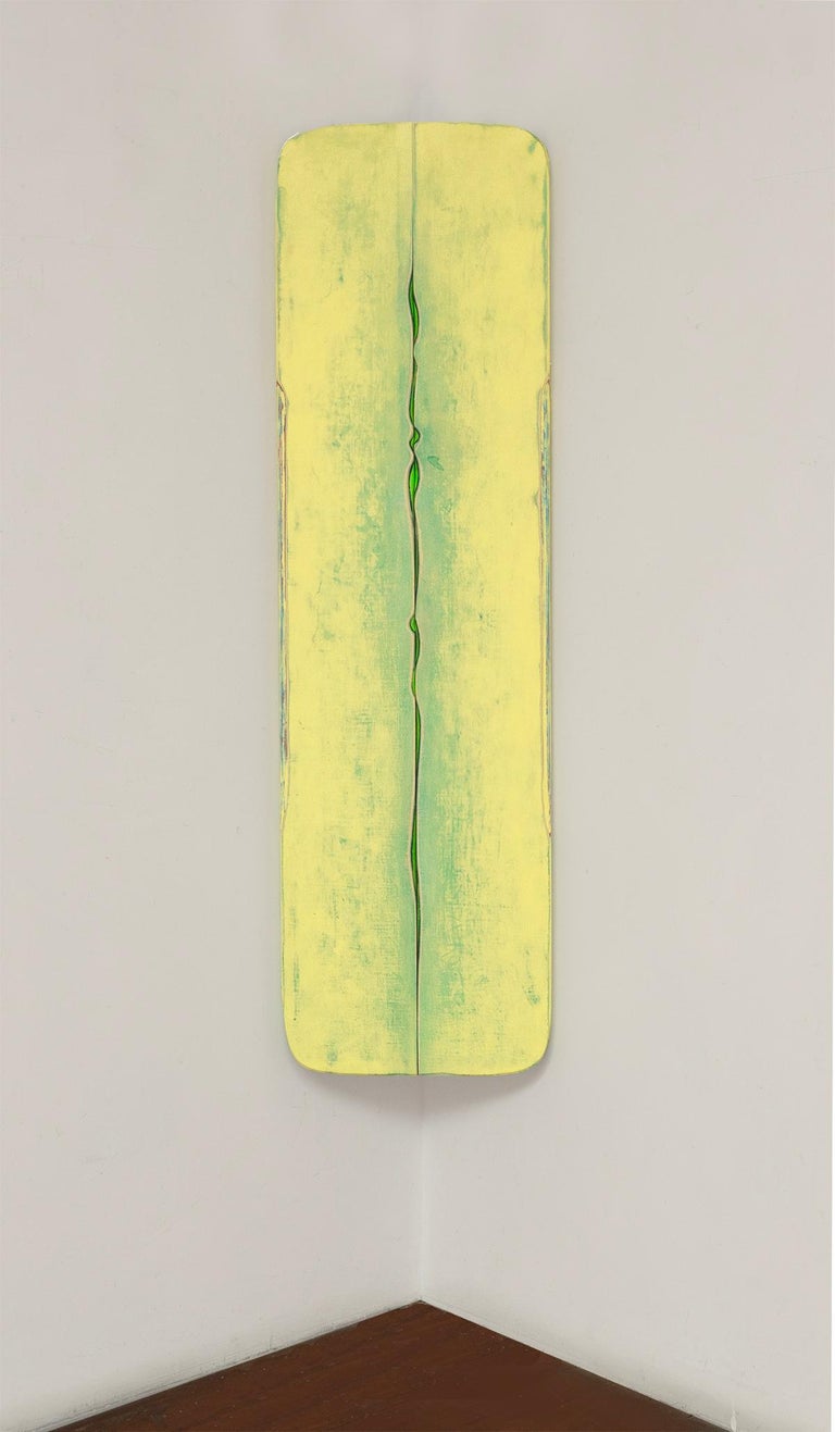 Robert Yasuda - Iridescent, pale yellow, bright green, corner ...
