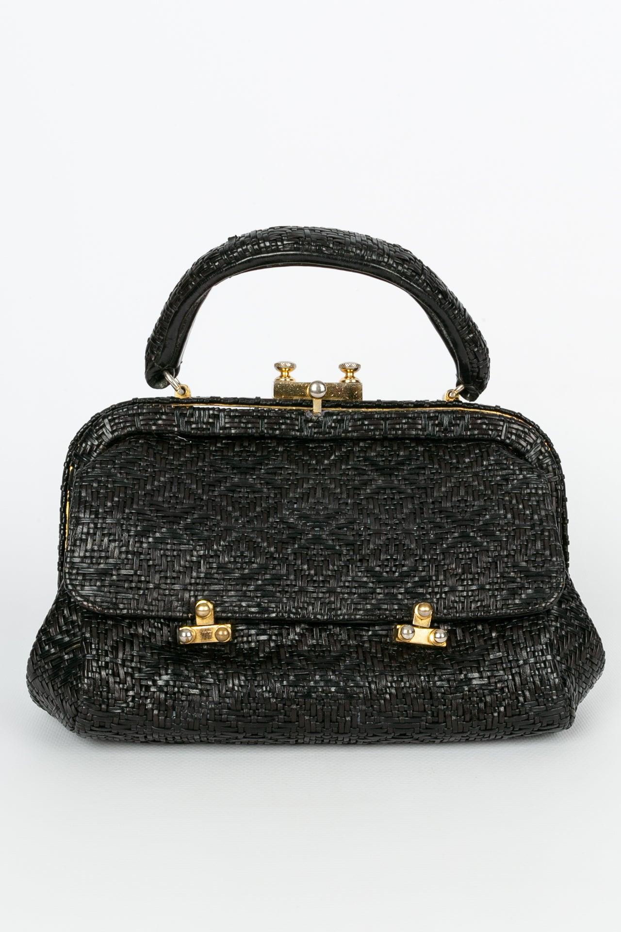 Roberta Di Camerino Black Leather Bag For Sale at 1stDibs