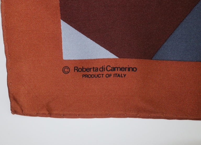 Roberta di Camerino Italian Silk Scarf With Bird Motif at 1stDibs