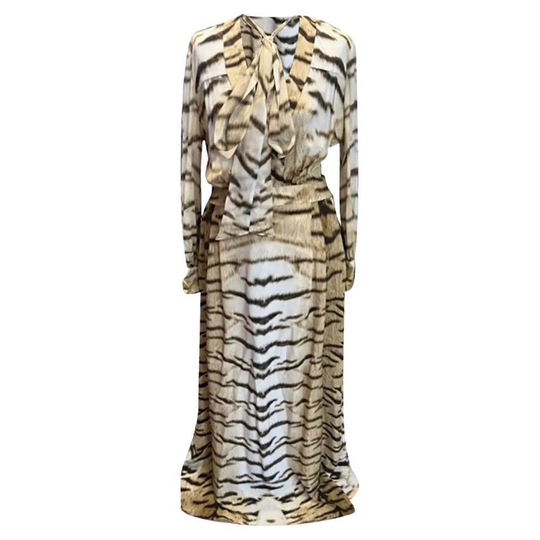 ROBERTO CAVALLI ANIMAL PRINT LONG DRESS as seen on LILY IT 38 For Sale ...