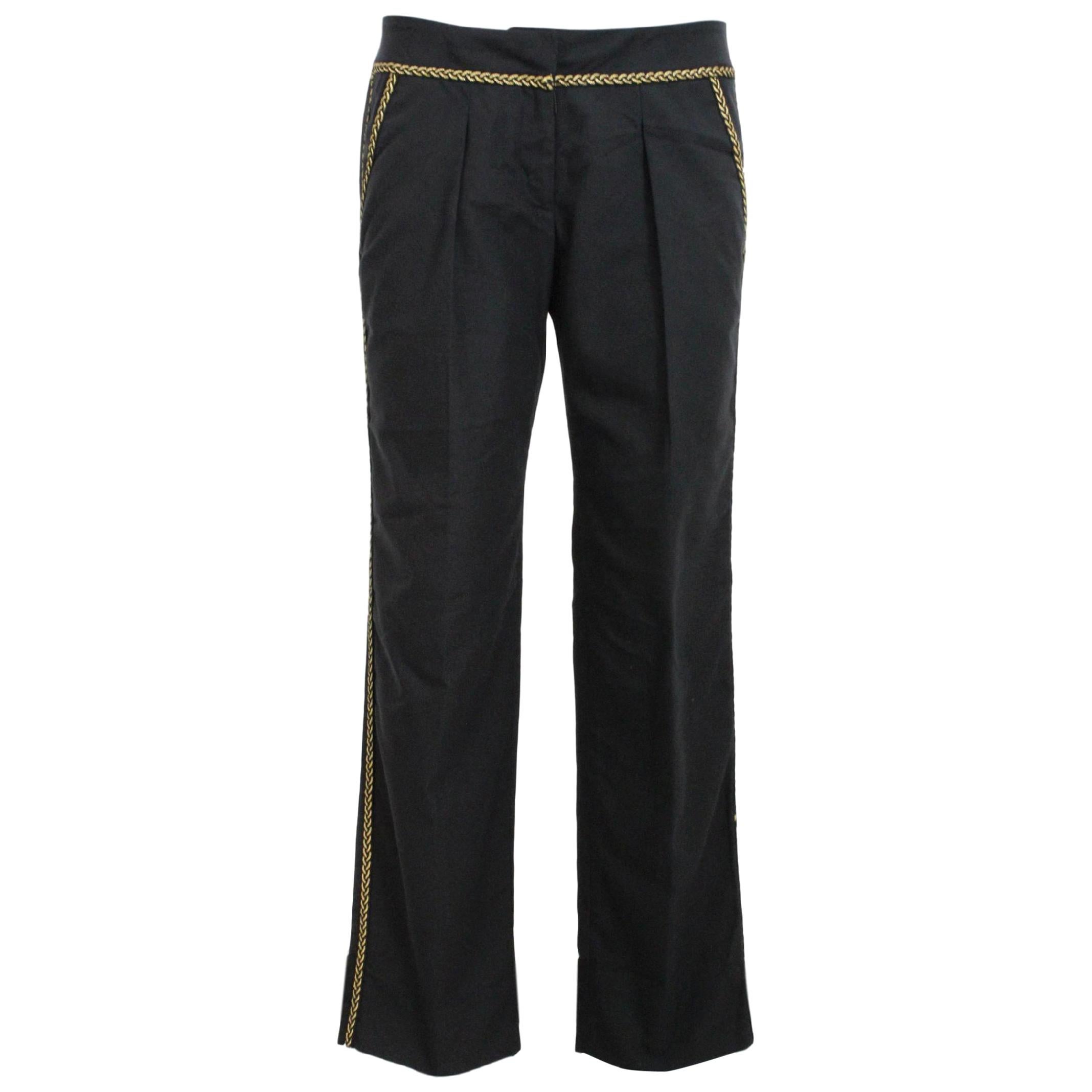 1990s Roberto Cavalli Low Rise Straight Cut Jeans with Crystals at ...