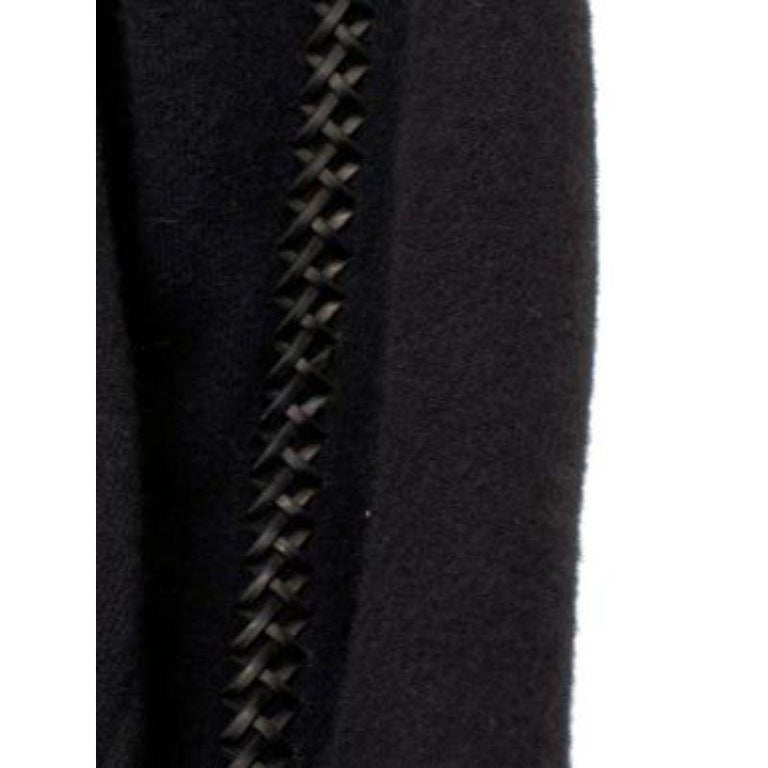 Roberto Cavalli Black Knotted Rope Wool Coat For Sale at 1stDibs