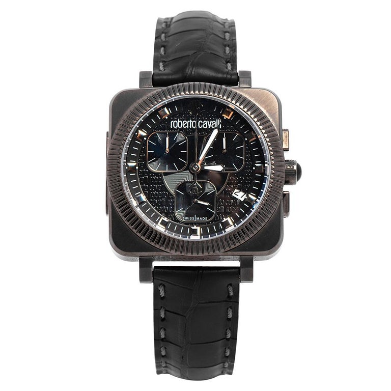 Roberto Cavalli Black PVD Coated Bohemienne Men's Wristwatch 40 mm at ...