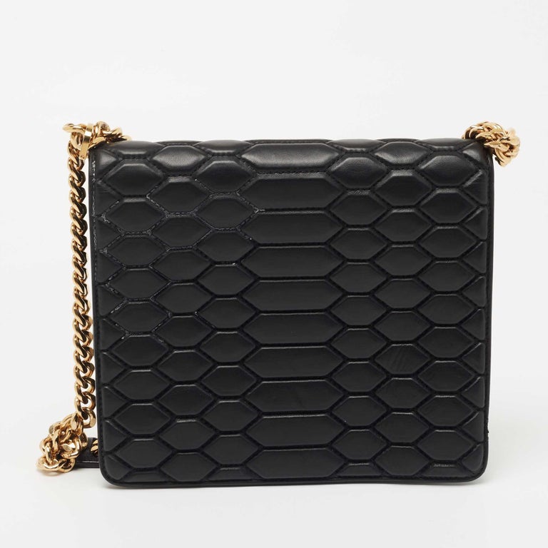 Roberto Cavalli Black Quilted Leather Hera Shoulder Bag For Sale at 1stDibs