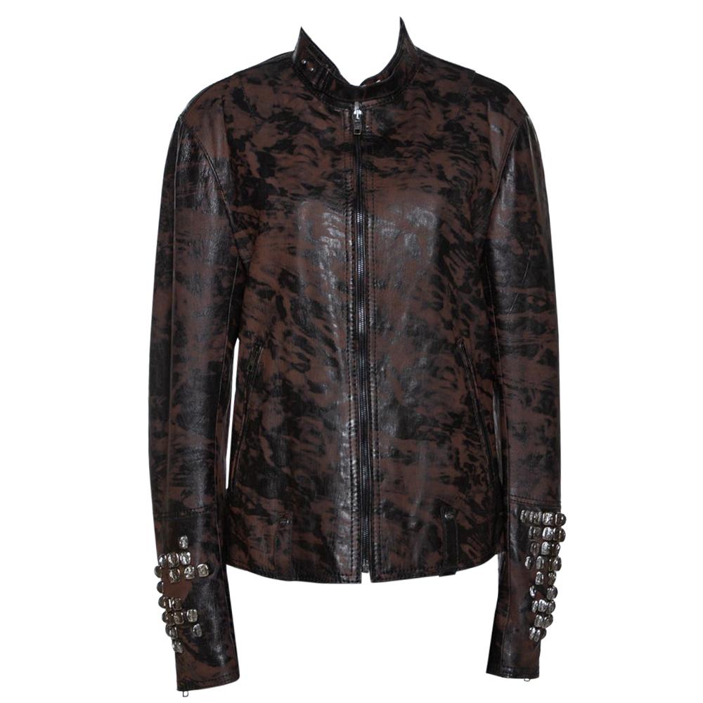 1980's Roberto Cavalli Hand-Painted Suede Jacket at 1stDibs