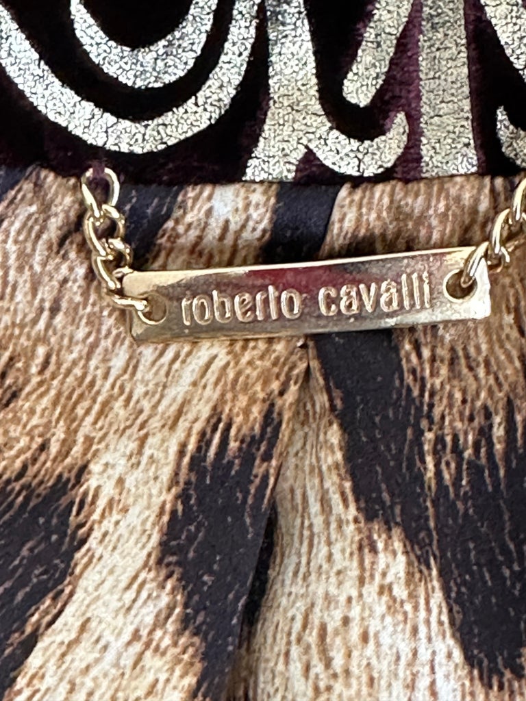 Roberto Cavalli Collectable Fortuny Style Rampant Lion Devore Velvet ...