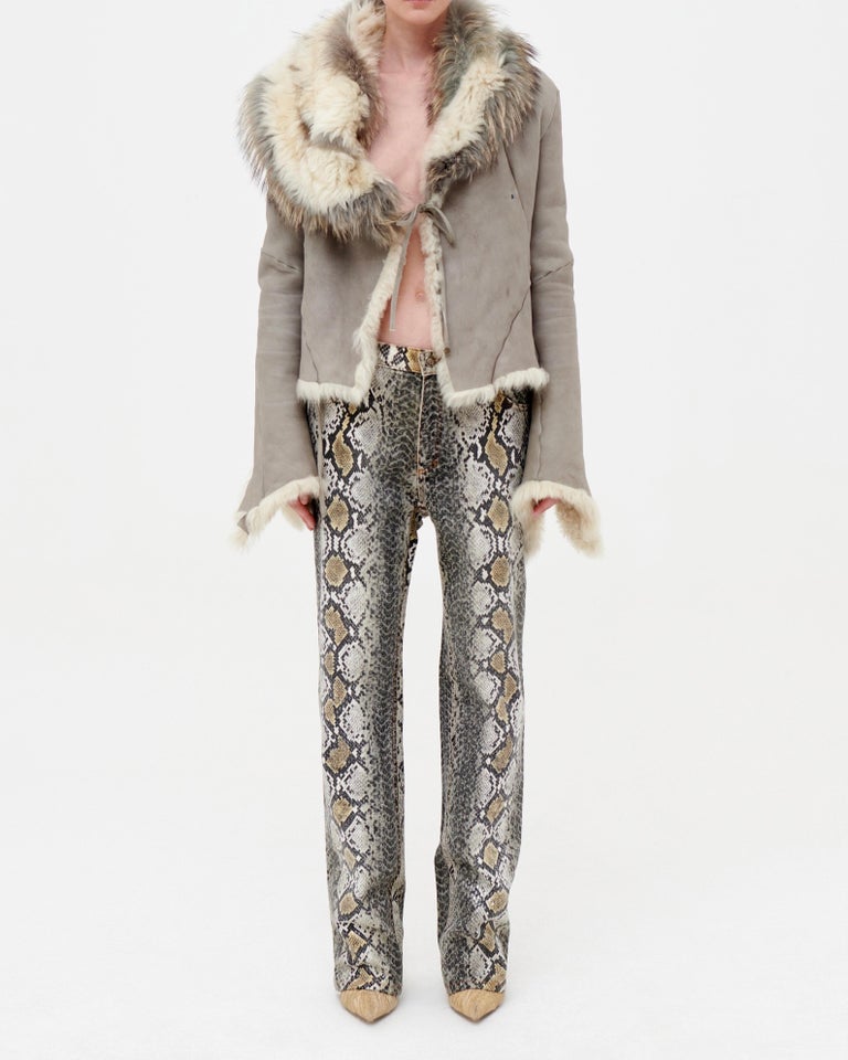 Roberto Cavalli F/W 1998 python print jeans For Sale at 1stDibs