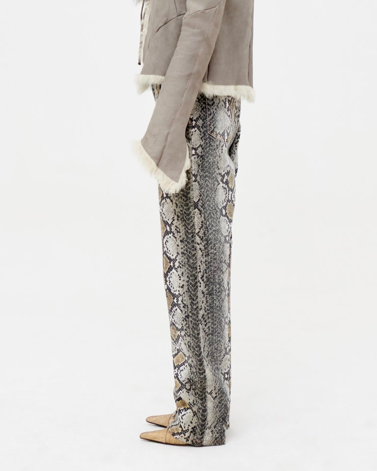 Roberto Cavalli F/W 1998 python print jeans For Sale at 1stDibs