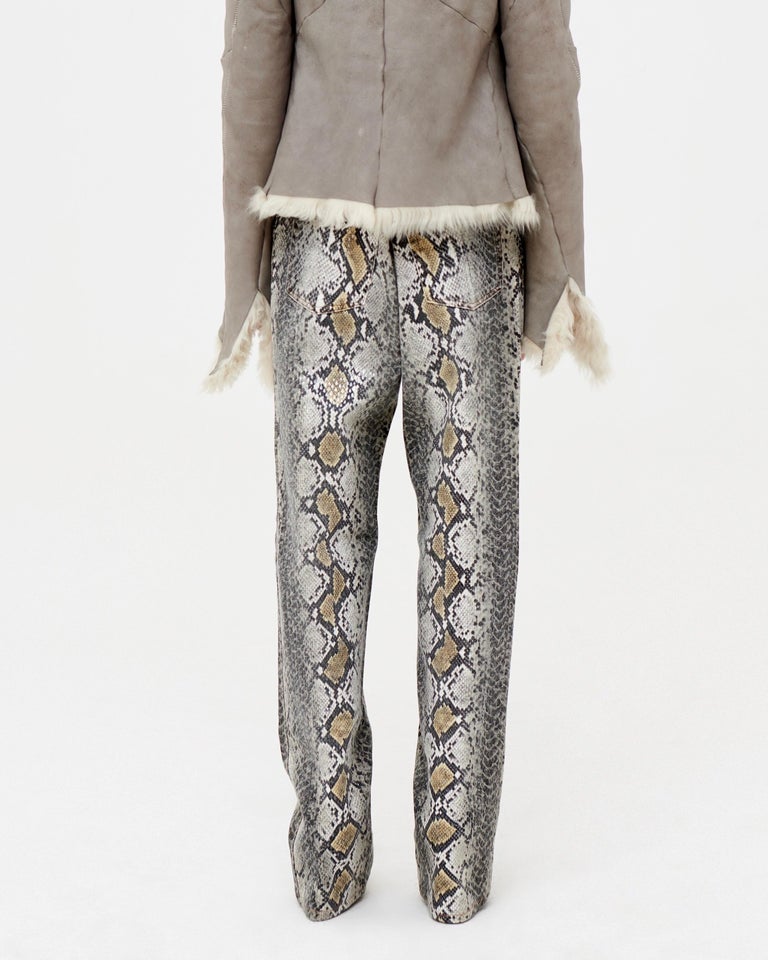 Roberto Cavalli F/W 1998 python print jeans For Sale at 1stDibs