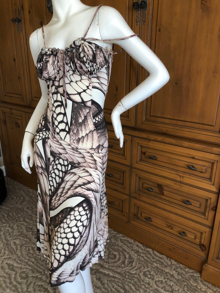 Roberto Cavalli for Just Cavalli Snake Print Cocktail Dress For Sale at ...